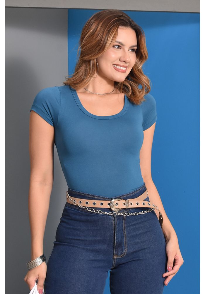 BLUSA VISCO BASICA DECOTE REDONDO - RDLay